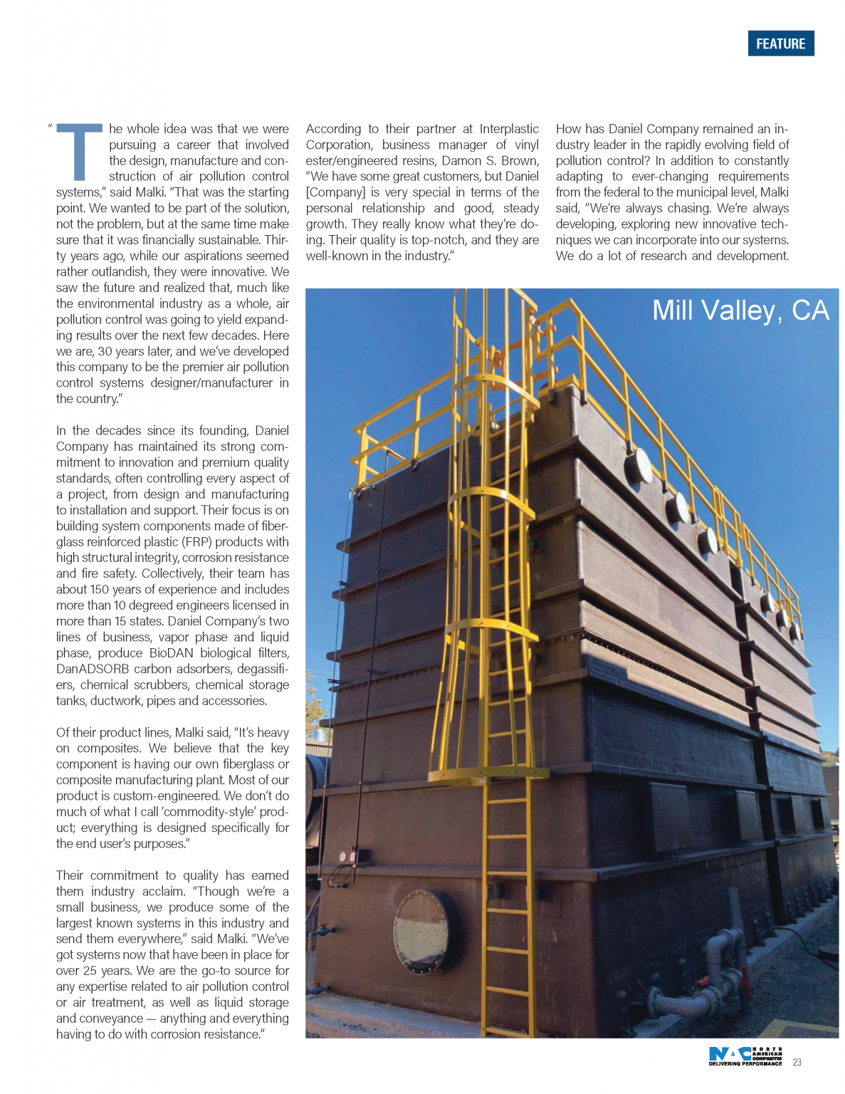Daniel Company | Fiberglass Air Pollution Control Systems
