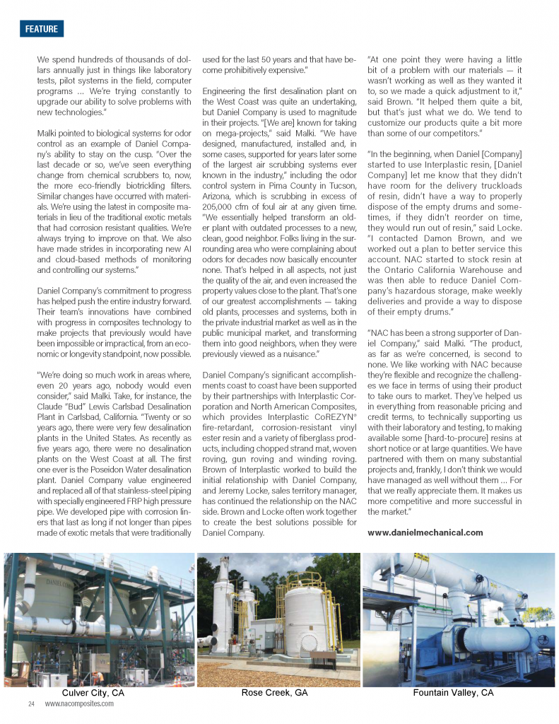 Daniel Company | Fiberglass Air Pollution Control Systems